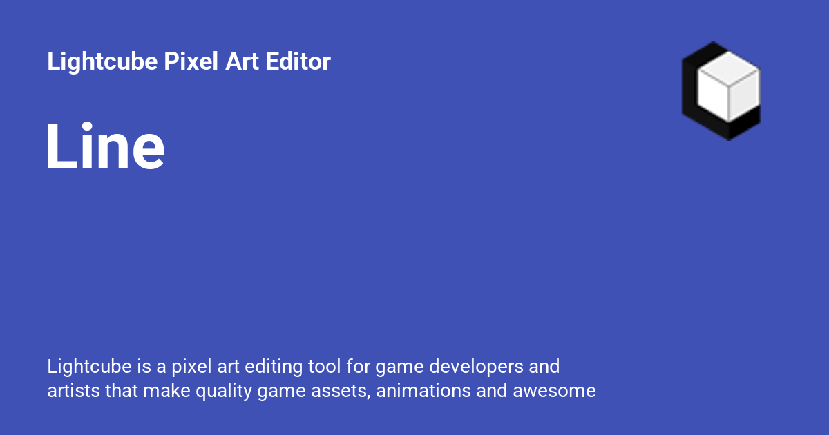 Line - Lightcube Pixel Art Editor